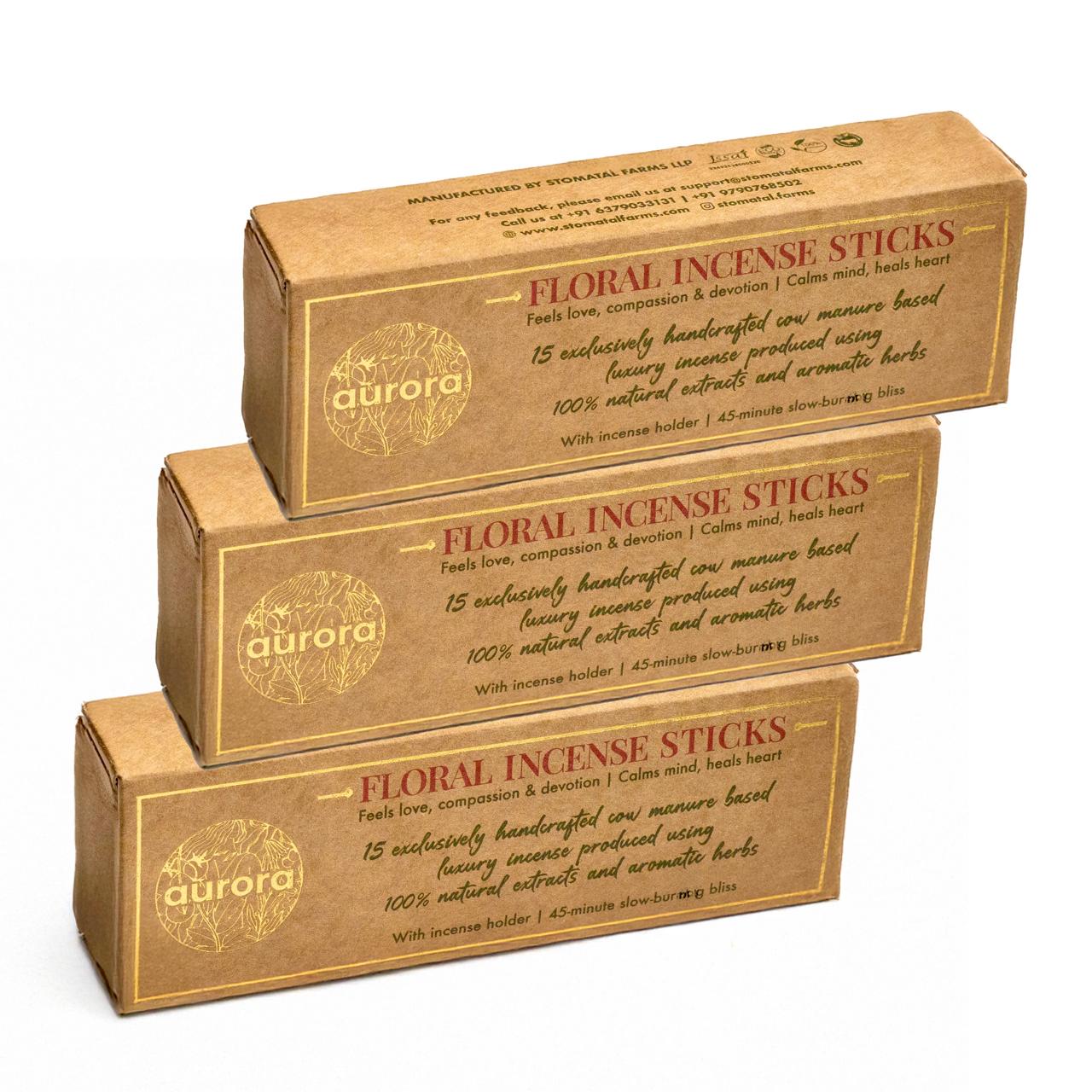 Floral Incense Sticks (Pack of 3) – Stomatal Farms